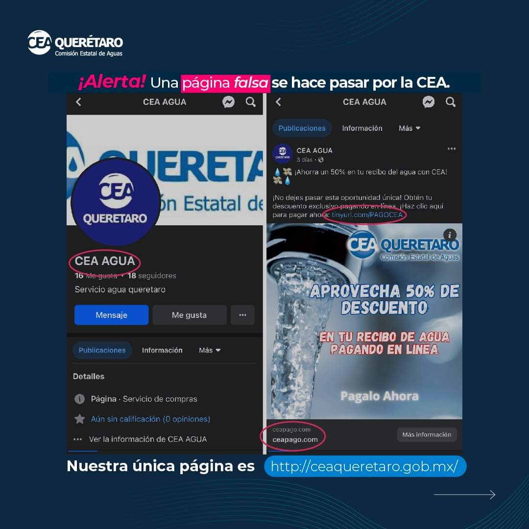 Alerta la CEA a la población sobre una cuenta falsa que ofrece ...
